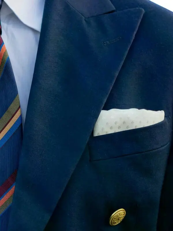 ELIZABETTA Corelli Silk Pocket Square - Neutrals