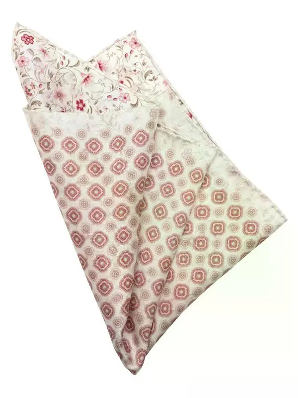 ELIZABETTA Italo Floral-print Pocket Square - Pink