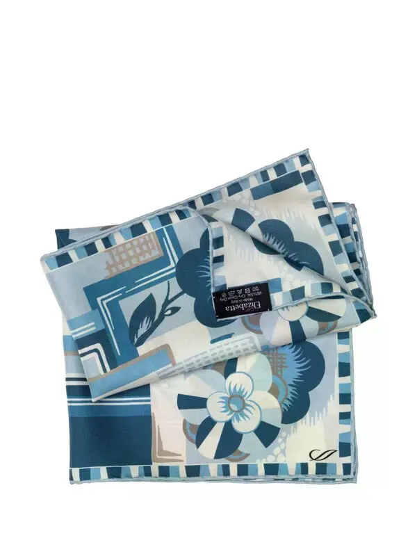ELIZABETTA Piero Pocket Square - Blue