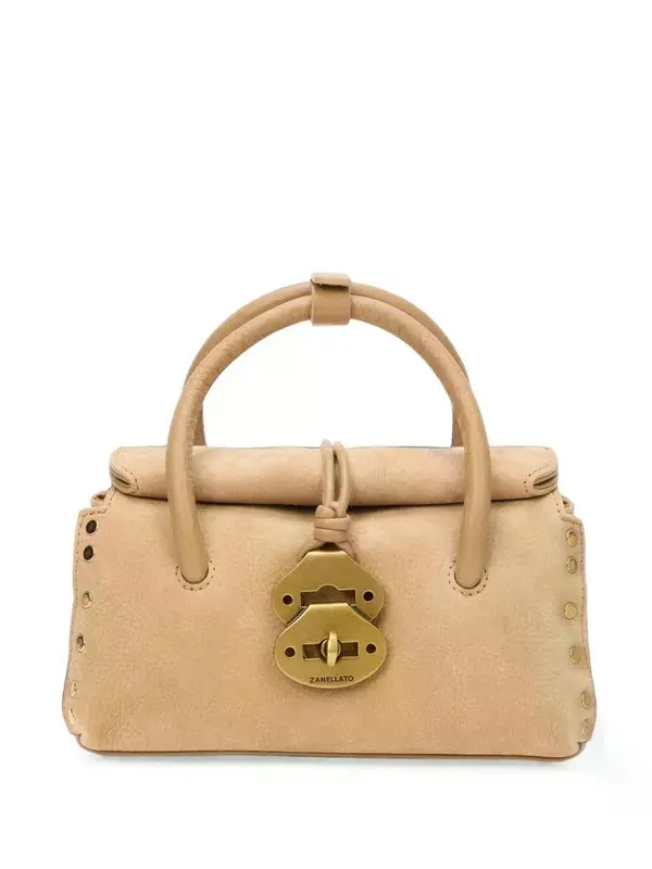 ZANELLATO Dotta Stud-embellished Tote Bag - Neutrals