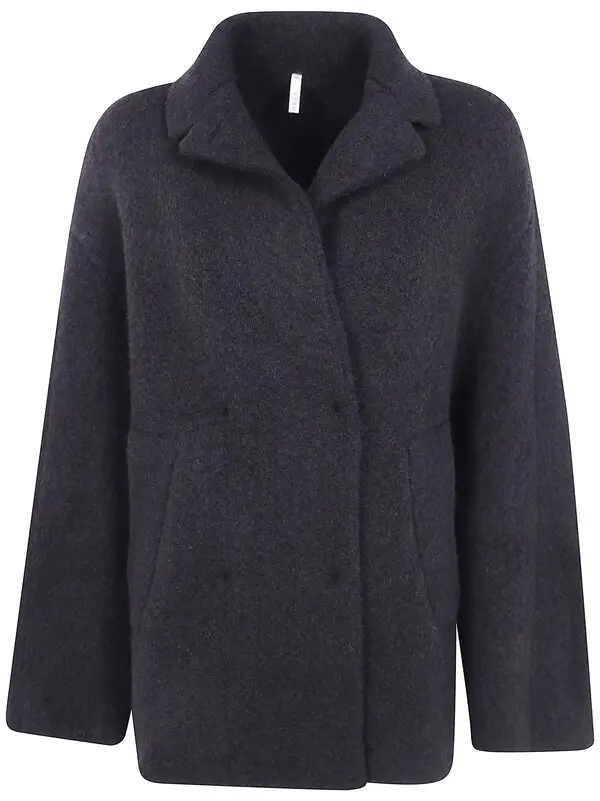 BOBOUTIC Double-breasted Jacket "bob`s Coat - Brown