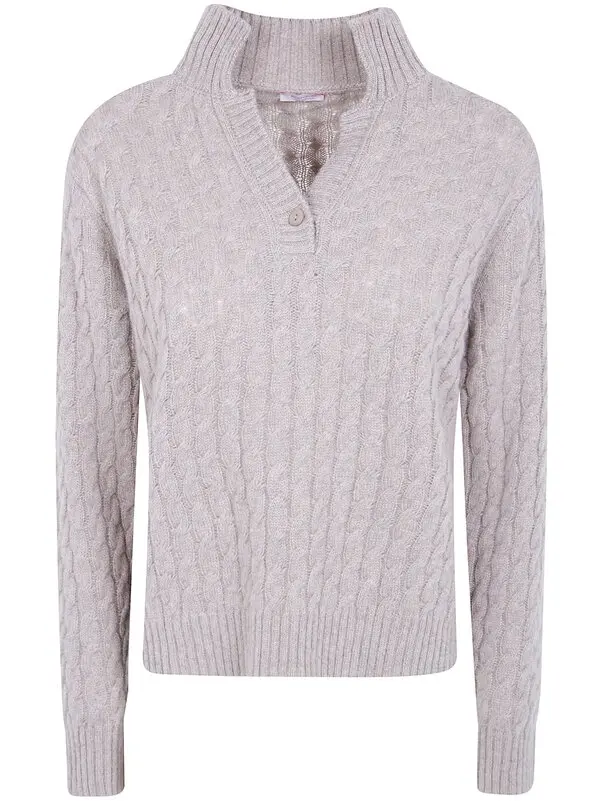 Rossopuro Long-sleeved Polo Neck Sweater