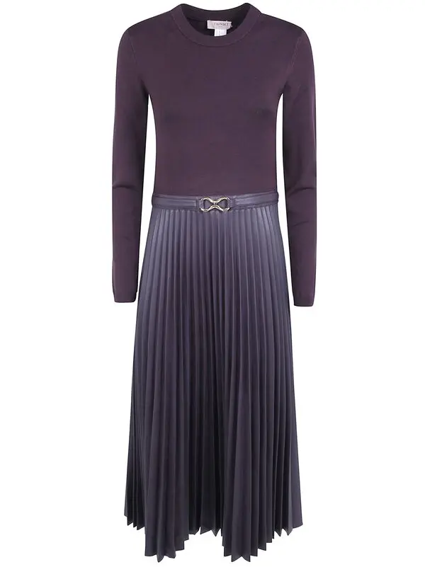TWINSET Dress Belted "long Sleeved Belted Dress