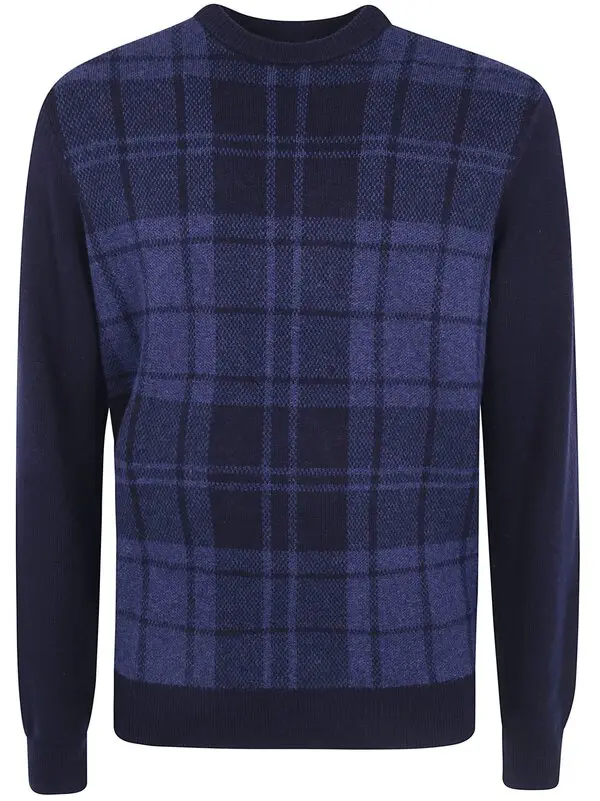 Barbour Crewneck Sweater "mineral Tartan