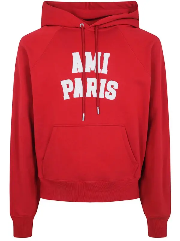 AMI Paris Hoodie With Felt Embroidery