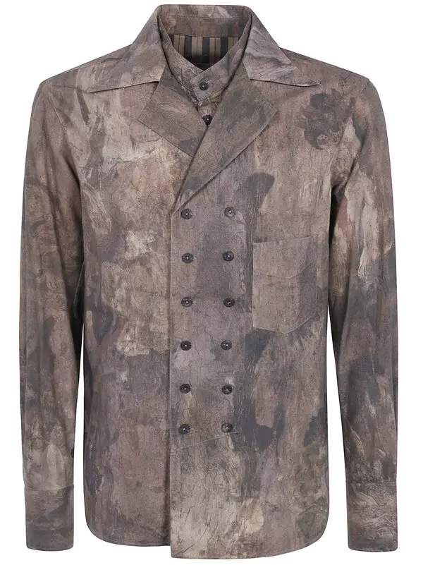 ZIGGY CHEN Shirt Digital Print Double-breasted