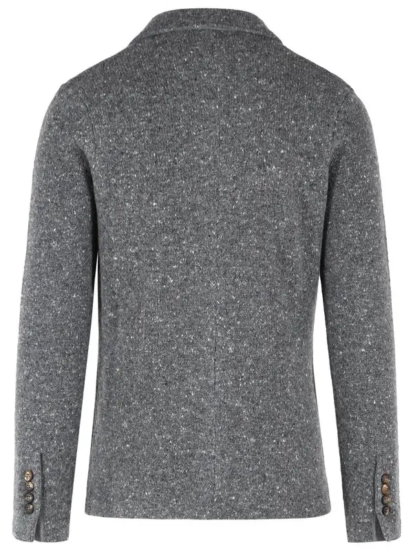 Eleventy Grey Wool And Cashmere Blend Blazer