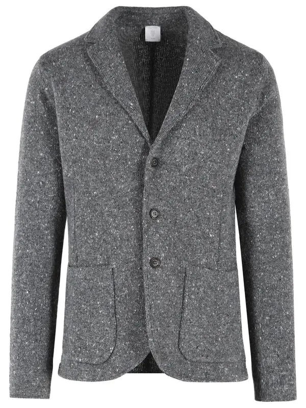 Eleventy Grey Wool And Cashmere Blend Blazer - Gray