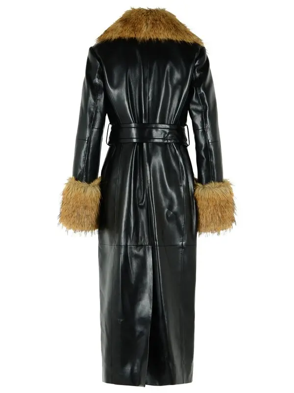 STAND STUDIO Estella' Faux Leather Trench Coat