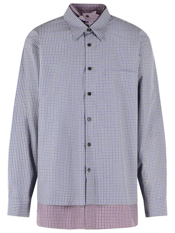 Dries Van Noten Navy Cotton Shirt