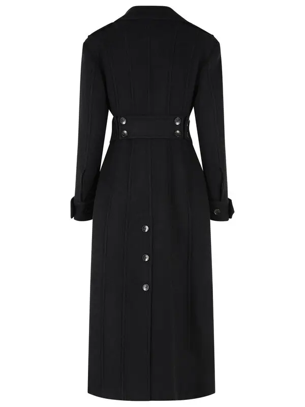 Blumarine Long Cloth Coat With Belt