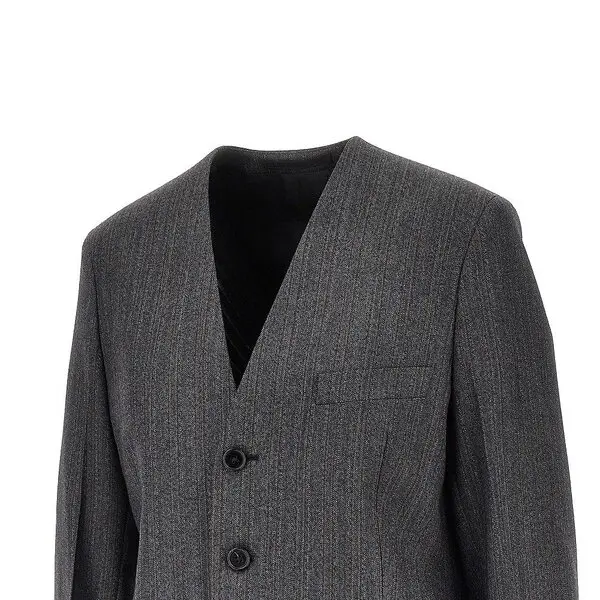 JIL SANDER Pinstriped Wool Tailored Jacket