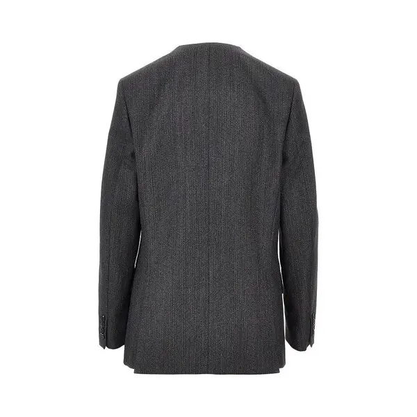 JIL SANDER Pinstriped Wool Tailored Jacket