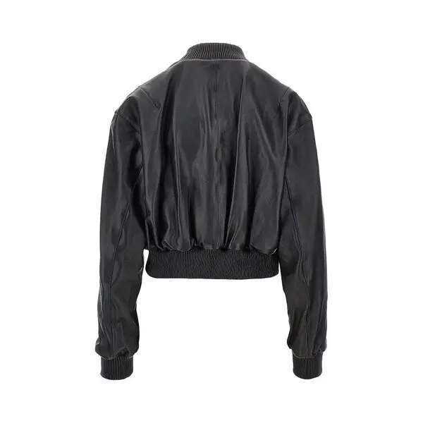 ARMA Hannan' Leather Bomber Jacket - Black