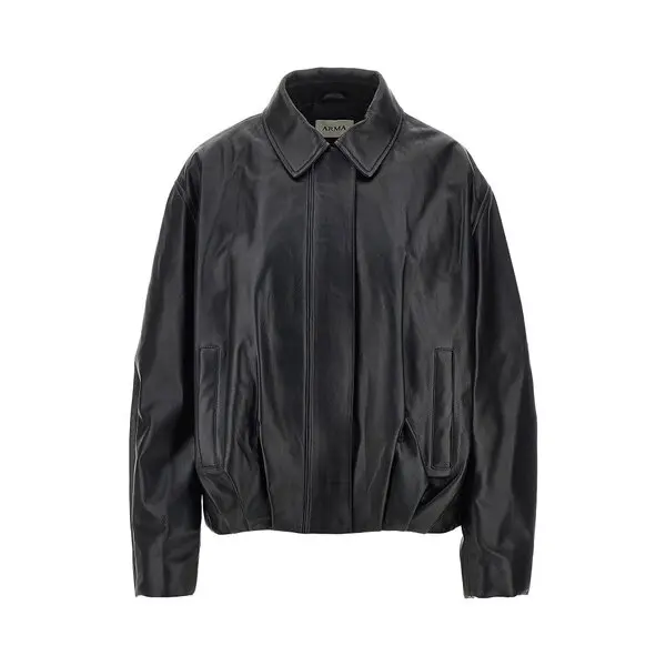 ARMA Melis' Leather Aviator Jacket