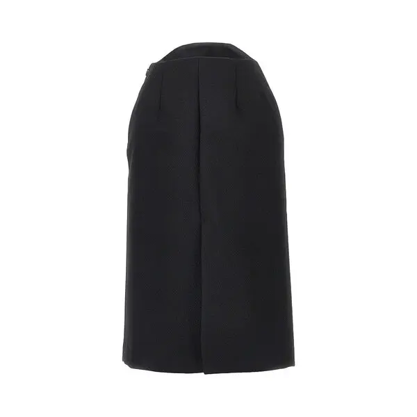 JIL SANDER Sablé Wool Midi Skirt