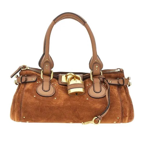 Chloé Suede Leather 'paddington' Bag - Brown