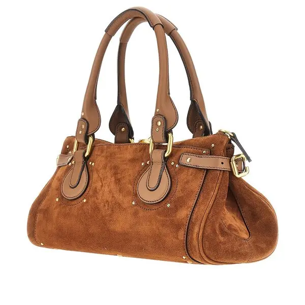 Chloé Suede Leather 'paddington' Bag - Brown