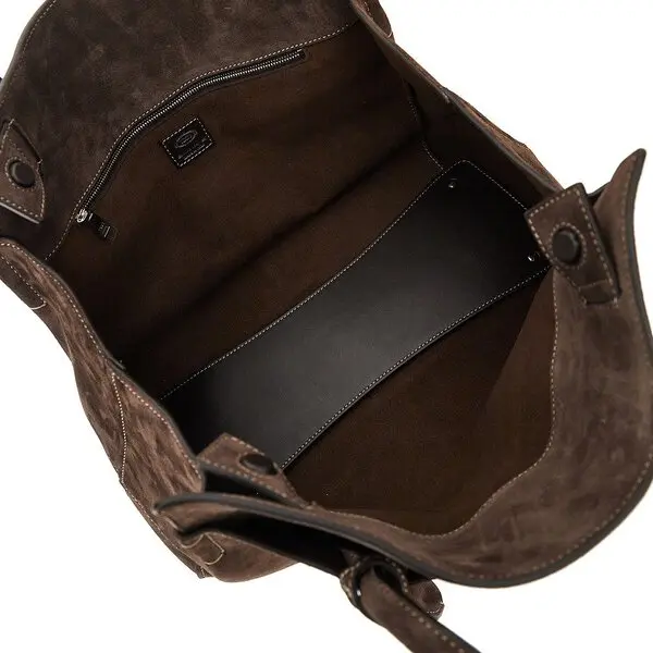 TOD'S Suede Leather Medium Shopping Bag
