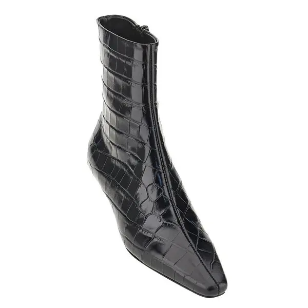 TOTEME Croco-embossed Leather Ankle Boots