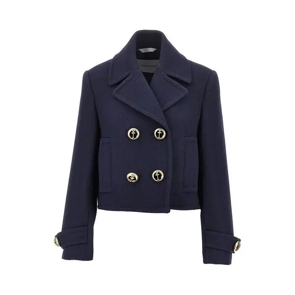Balenciaga Textured Wool Cropped Jacket