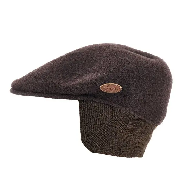 KANGOL Wool 504 Earflap Hat An - Brown