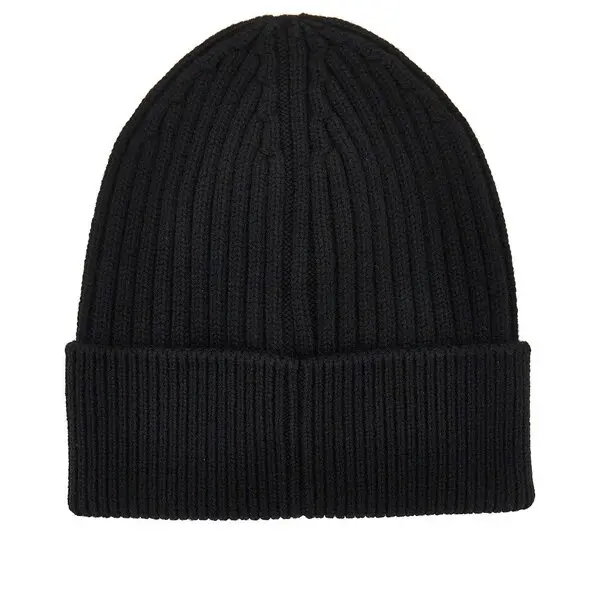 Moncler Logo Patch Wool Beanie Hat