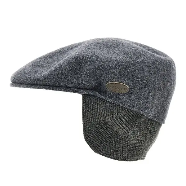 KANGOL Wool 504 Earflap Hat An - Grey