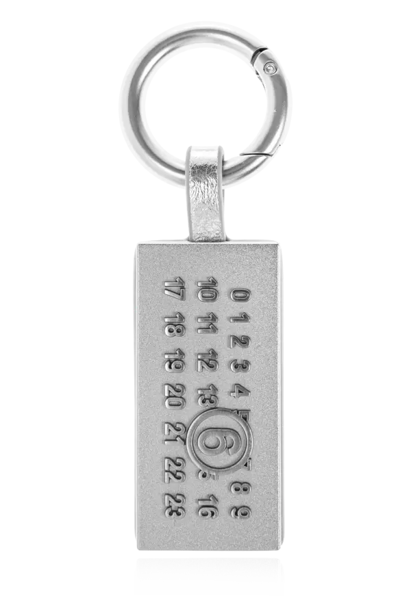 MAISON MARGIELA Logo Keyring - Silver