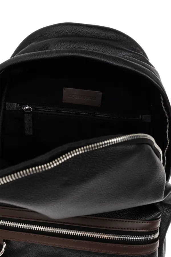 Dsquared2 Leather Backpack With Logo