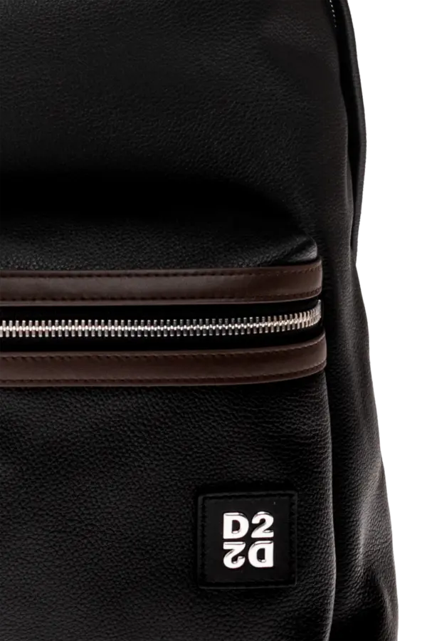Dsquared2 Leather Backpack With Logo