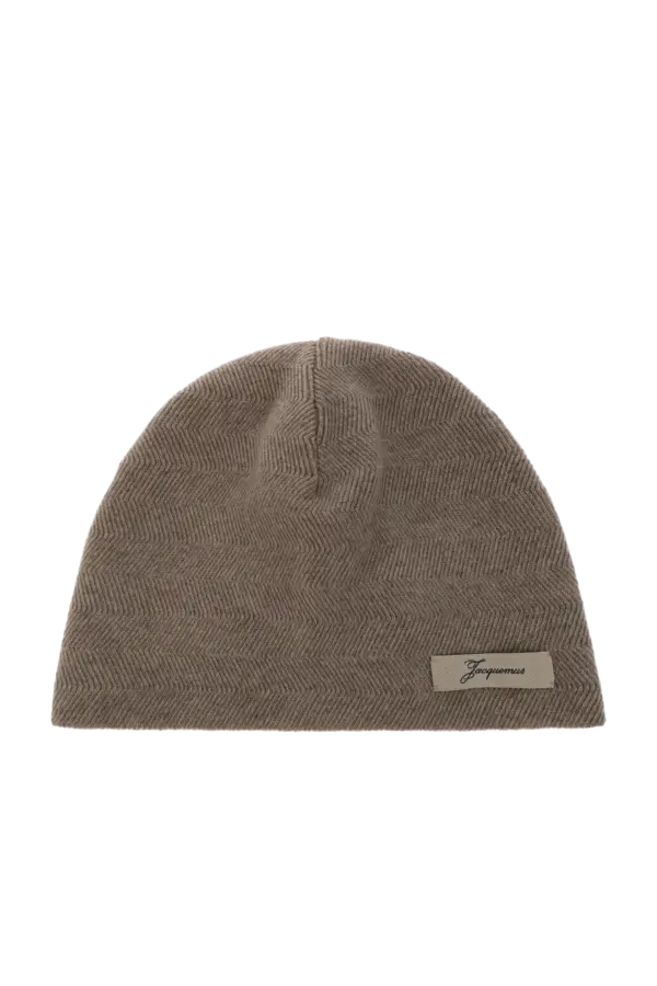 Jacquemus Wool Beanie ‘chevron - Beige
