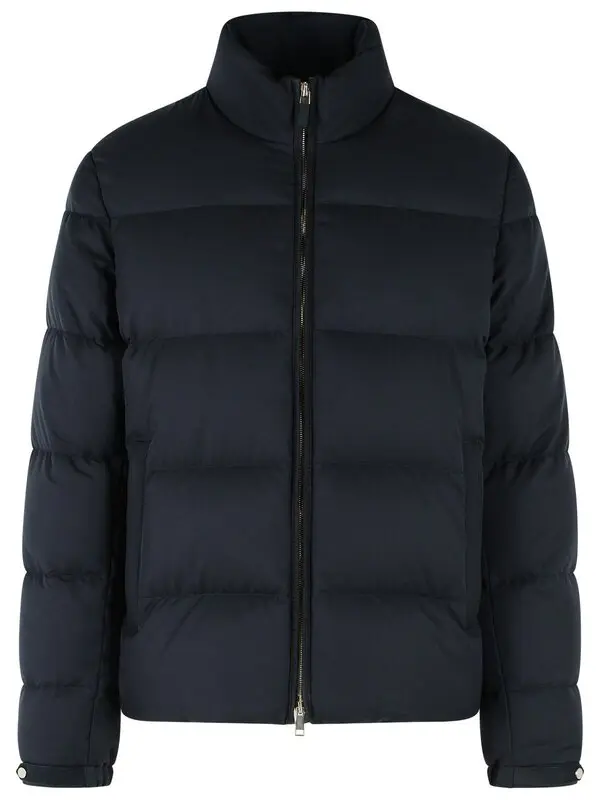 Zegna Navy Polyester Jacket - Blue