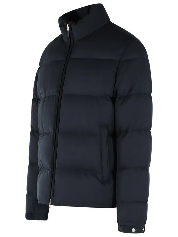 Zegna Navy Polyester Jacket - Blue