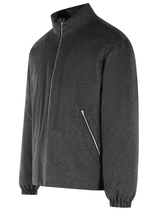 JIL SANDER Grey Wool Jacket - Gray