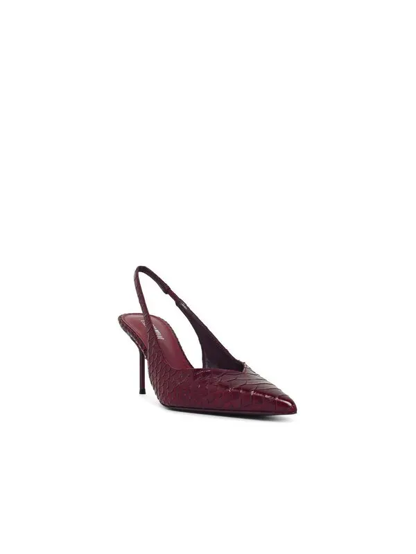 Paris Texas Lidia 70' Deep Leather Slingbacks - Red