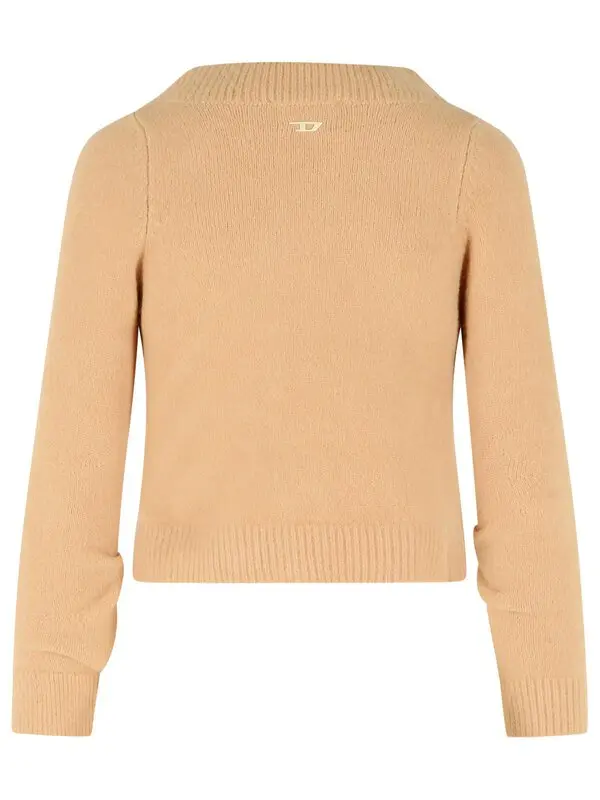 DIESEL® M-ava Cardigan In Beige Wool - Cream