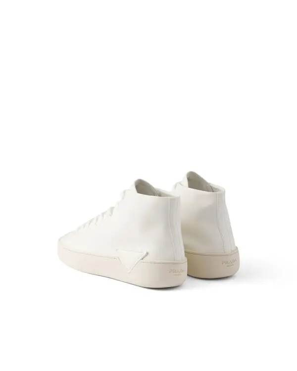 Prada High-top Leather Sneakers