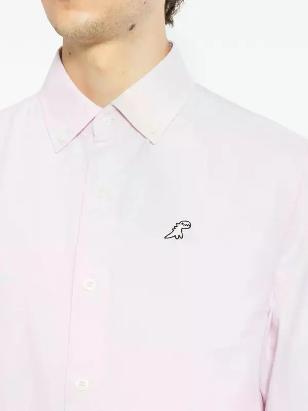 AGNES B. Dino Embroidered Oxford Shirt