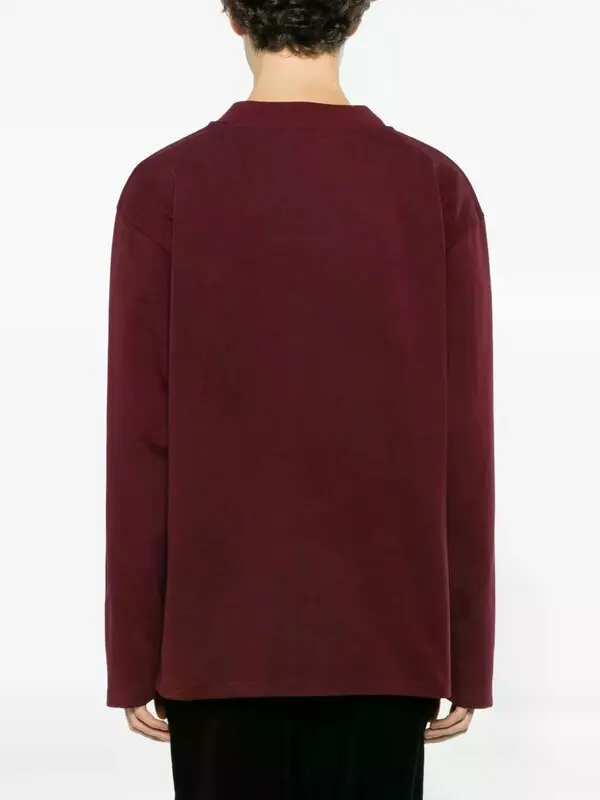 AGNES B. Logo-embroidered Long-sleeve T-shirt