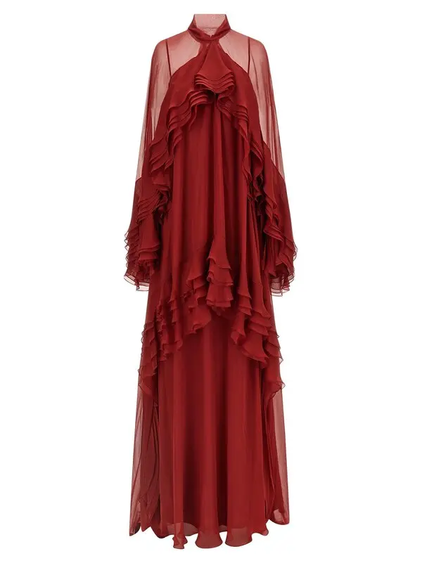 Alberta Ferretti Ruffle Dress - Multicolor