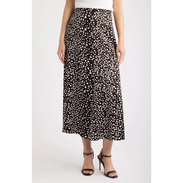 BOSS Dot Print A-line Skirt