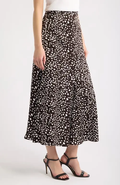 BOSS Dot Print A-line Skirt