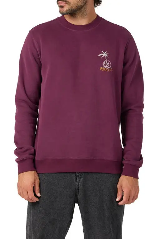 O'Neill Cutback Classic Embroidered Crewneck Sweatshirt - Fig