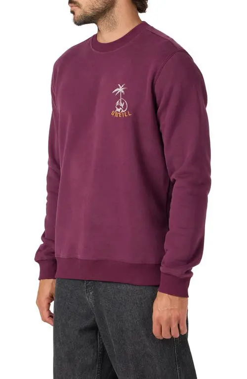 O'Neill Cutback Classic Embroidered Crewneck Sweatshirt - Fig