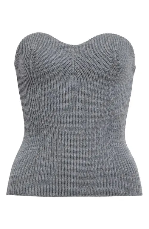 JIL SANDER Heart Bustier Wool Blend Top