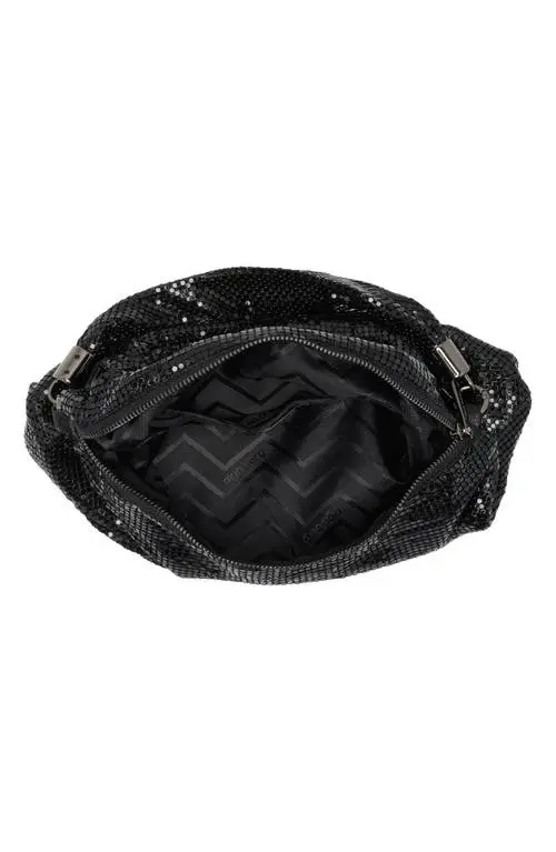 OLGA BERG Marilla Mesh Shoulder Bag - Black
