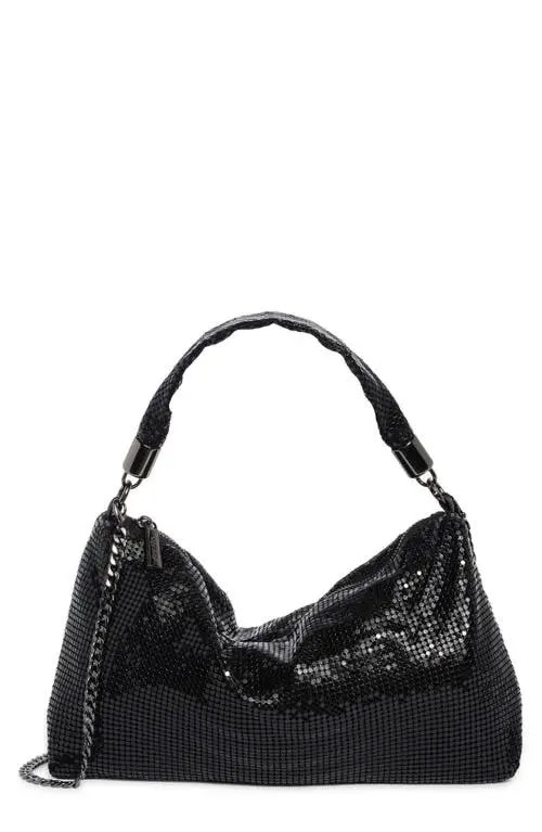 OLGA BERG Marilla Mesh Shoulder Bag - Black