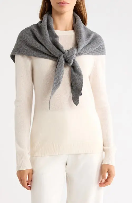 Eileen Fisher Cashmere Handkerchief Scarf - Ash