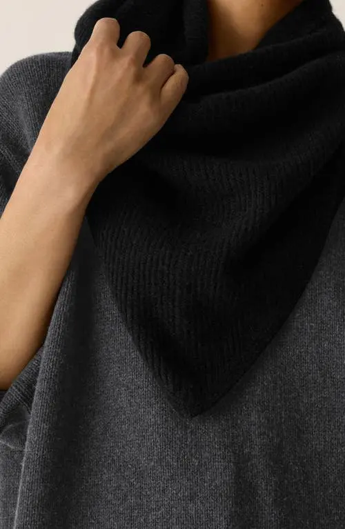 Eileen Fisher Cashmere Handkerchief Scarf - Black